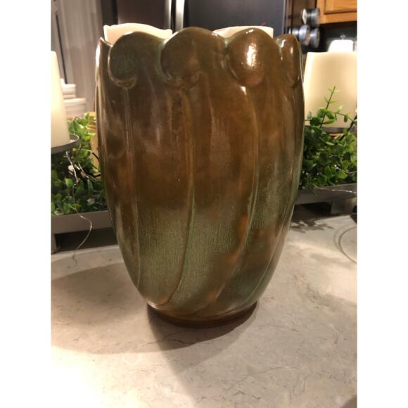 Frankoma | Accents | Vintage 4s Frankoma Scalloped Glazed Vase Prairie ...